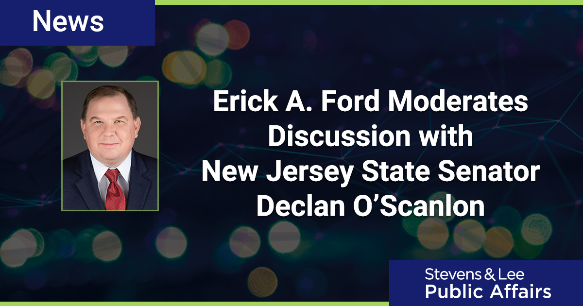 Erick A. Ford Moderates Discussion with New Jersey State Senator Declan ...